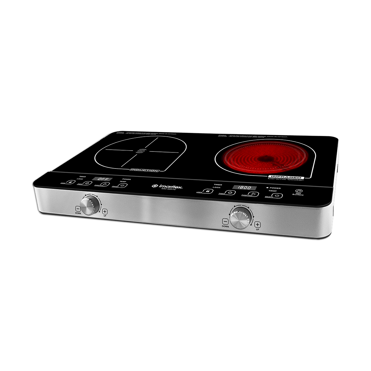 Imarflex 2-in-1 Induction And Infrared Cooker (IDC-4201C) - Imarflex
