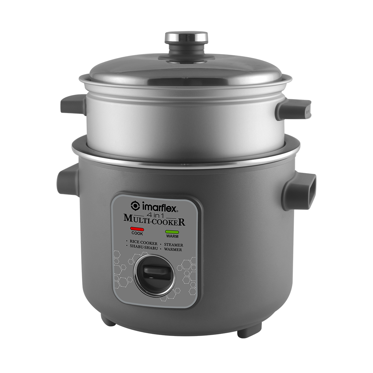 Imarflex 4-in-1 Rice Cooker and Multi-Cooker - 2.2L / 12 Cups (IRC-22L ...