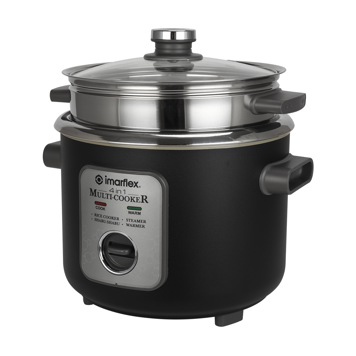 Imarflex 4-in-1 Rice Cooker and Multi-Cooker - 2.8L / 16 Cups (IRC-28LS ...