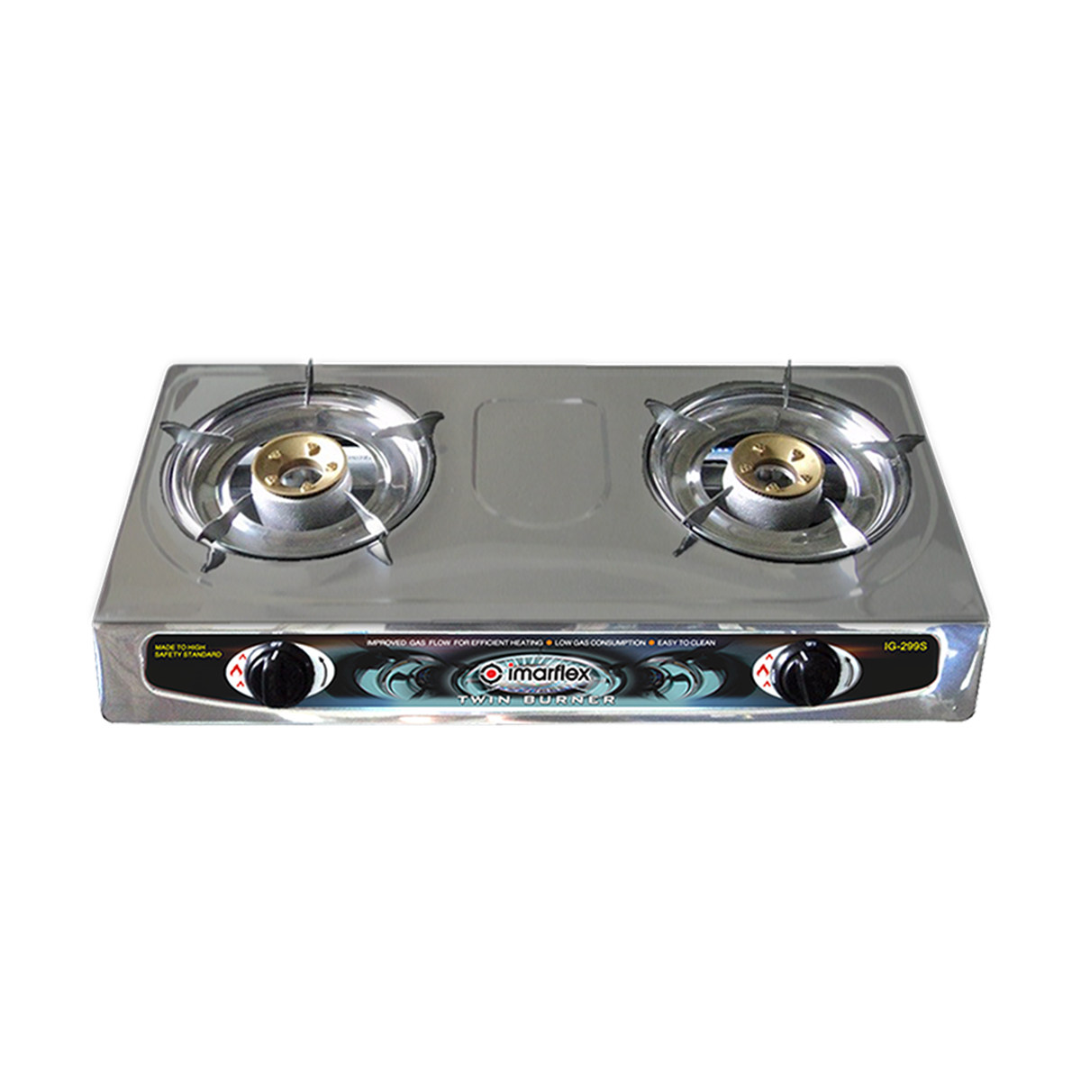 Imarflex Twin / Double Burner Gas Stove (IG-299S) - Imarflex