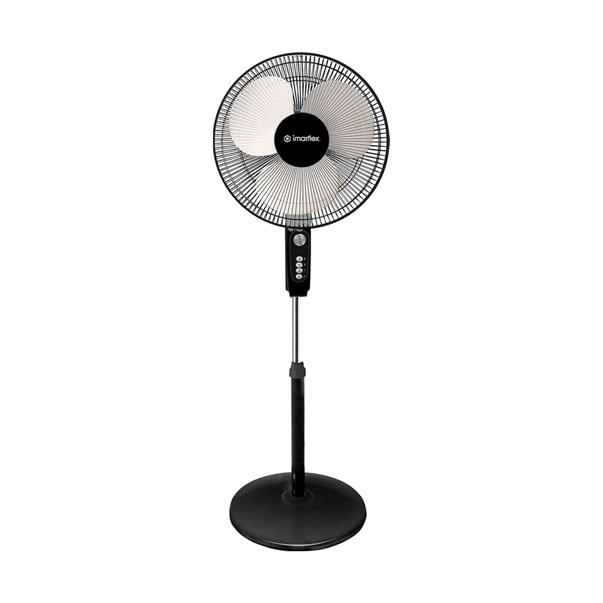 Imarflex 16-inch Stand Fan with Timer - Black (IF-322TB) - Imarflex